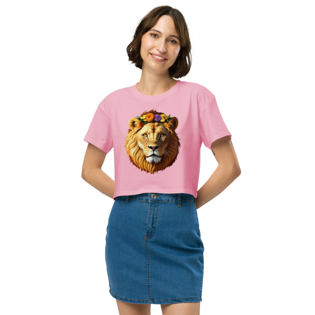 Women’s Flower Lion crop top – K25-style